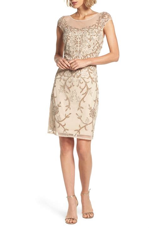 Pisarro Nights Embellished Illusion Sheath Dress Nordstrom Dresses