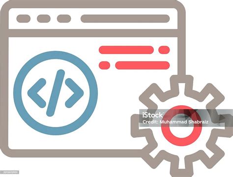 Developer Settings Line Multi Color Stock Illustration Download Image Now Horizontal