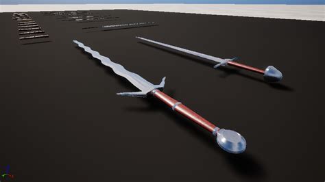 在道具创建的modular Medieval Swords 虚幻引擎商城