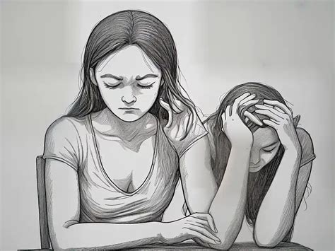 Tristeza Em Traços Desenhos De Pessoas Chorando