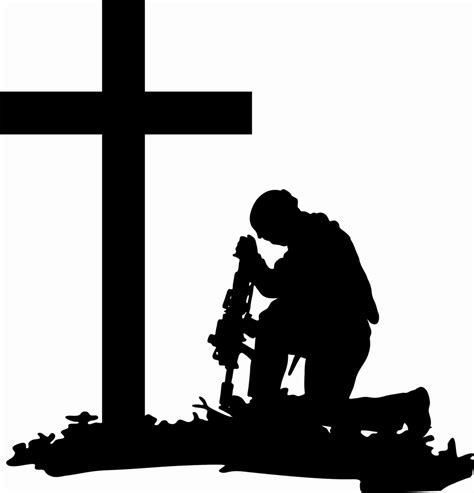 Fallen Soldier Silhouette Template