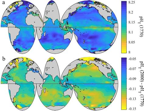 Spatial Distribution Of Global Surface Ocean Ph T In 1770 Panel A The