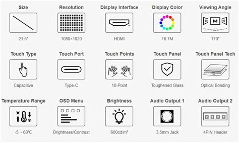 Raspberry Pi 21 5inch FHD LCD 1080x1920 Capacitive TouchScreen Display For Raspberry Pi Jetson