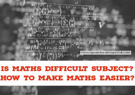 Is Maths Difficult Subject How To Make Maths Easier
