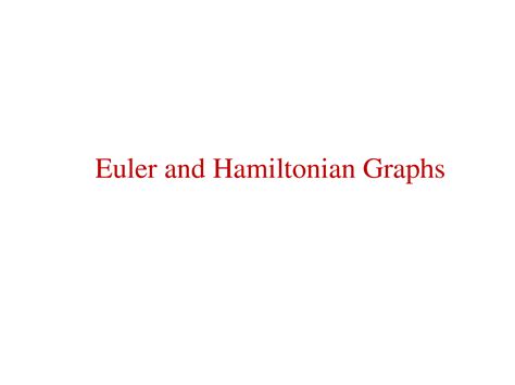 Solution Euler And Hamiltonian Graphs In Graph Theory Studypool