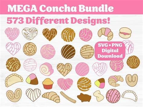 573 Concha Svg Bundle Png Pan Dulce Svg Png Cafecito Y Chisme Svg