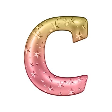 The Letter C Is Made Up Of Shiny Stars