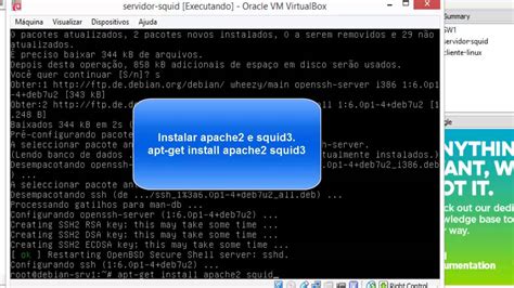 Instalação e Configuração do SQUID3 e WEBMIN no DEBIAN usando Virtual