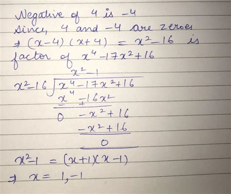 If And Its Negative Are The Two Zeros Of Polynomial X X Then Other Two Zeros Are
