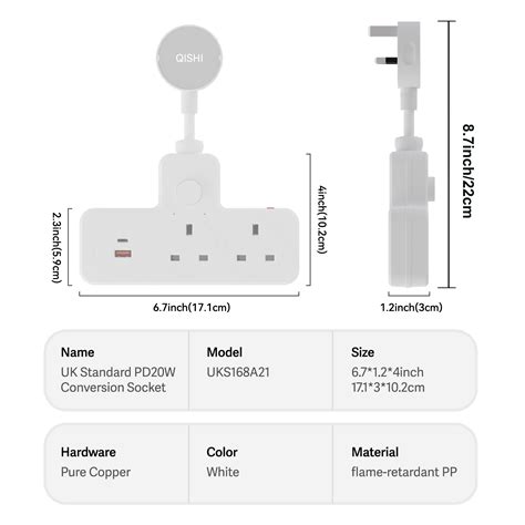 Uk Household Extension Cord Multi Power Socket Usb Socket Smart Plug Outlets Power Board