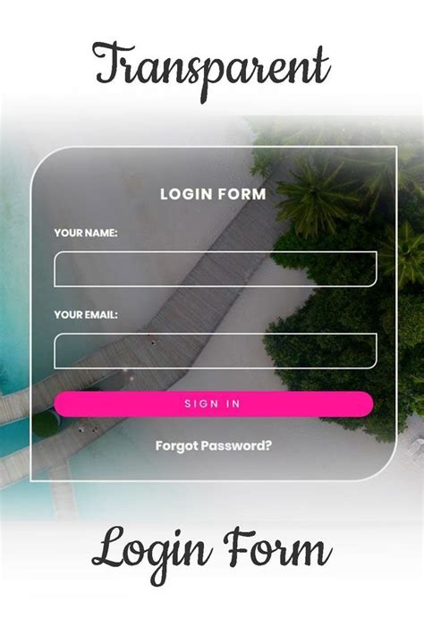 Transparent Login Css Form Artofit