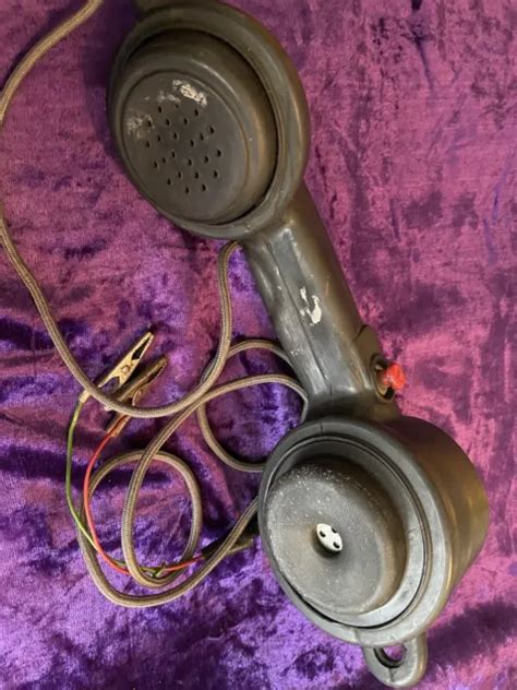 Vintage Rotary Dial Rubber Engineer Phone Linemans Handset Test