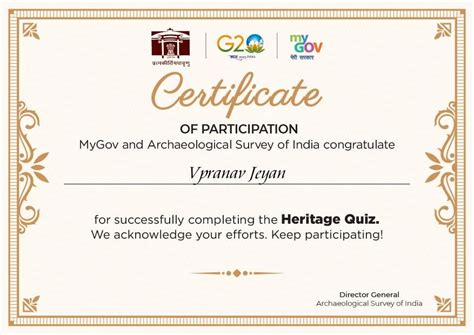 Pranav Jeyan On Linkedin Completed Heritage Quiz At Mygov