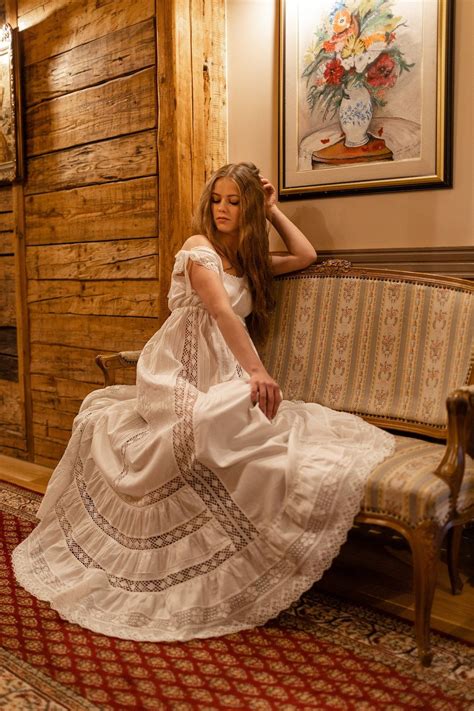 Victorian Nightgown Old Fashion Nightwear Renaissance Etsy Sweden In