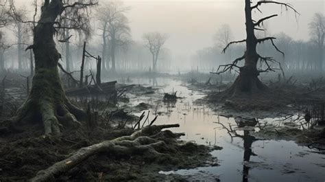 Premium Photo Mystical Swamp A Captivating Photo Of Nature39s Enigma