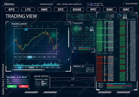 HUD UI For Business App Futuristic User Interface HUD And Infographic Elements Abstract