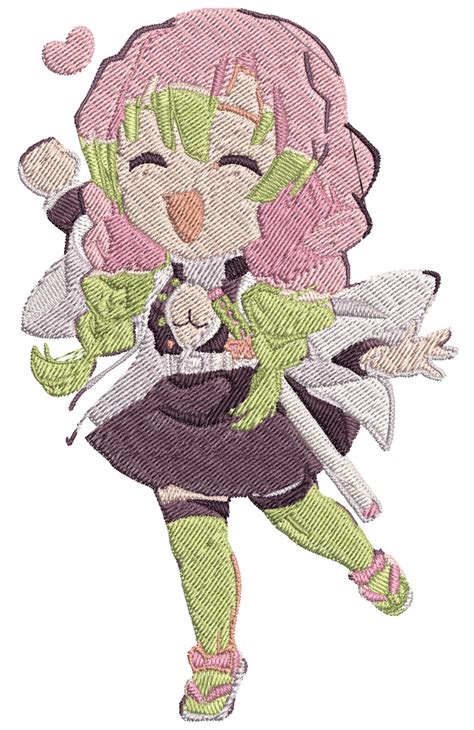 Anime Embroidery Mitsuri Chibi Dance Age Store Designs