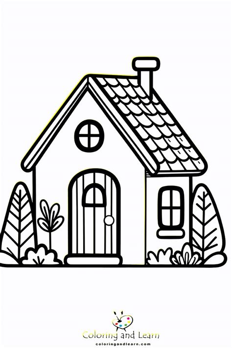 House Coloring Pages Coloringandlearn In 2024 House Colouring