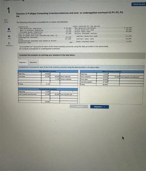 Solved Exercise Algo Computing Inventory Balances And Chegg