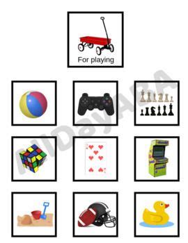 Feature Function Class Sorting Boards For Sorting Activities ABA Speech Therapy Sorting