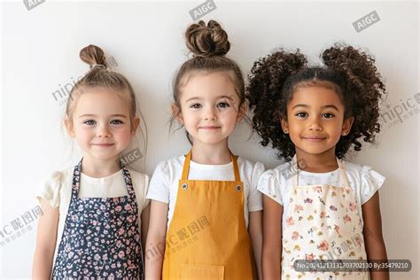 AI创作图幼儿园团队 幼儿园同学 不同肤色人种 并排在一排 幼儿园形象培 站在一排 站成一排 外籍幼儿园 肤色各异 四个小朋友 创意幼儿园形象