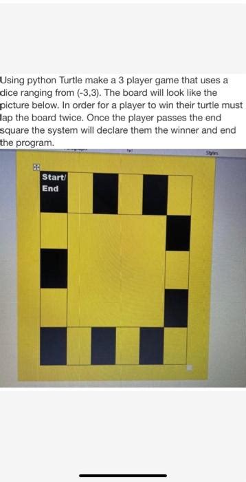 Using Python Turtle Make A Player Game That Uses A Chegg