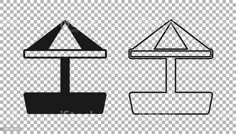 투명한 배경에 고립 된 모래와 우산 아이콘을 가진 아이들을위한 검은 모래 상자 벡터 검은색에 대한 스톡 벡터 아트 및 기타 이미지 검은색 교육 놀기 Istock
