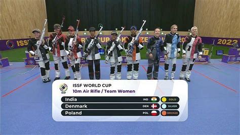 Issf World Cup 2022 Elavenil Valarivan Shreya Agarwal And Ramita Win