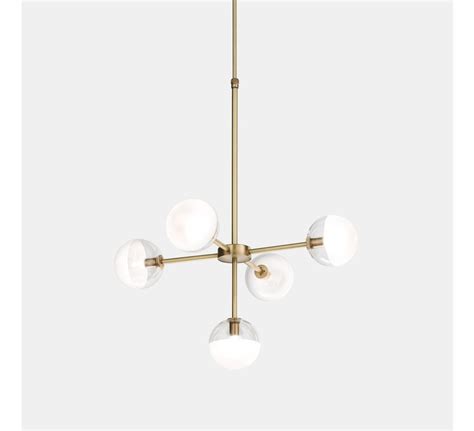 Suspension, Molecula 09, transparent et laiton naturel, Ø61,3cm, H93 ...