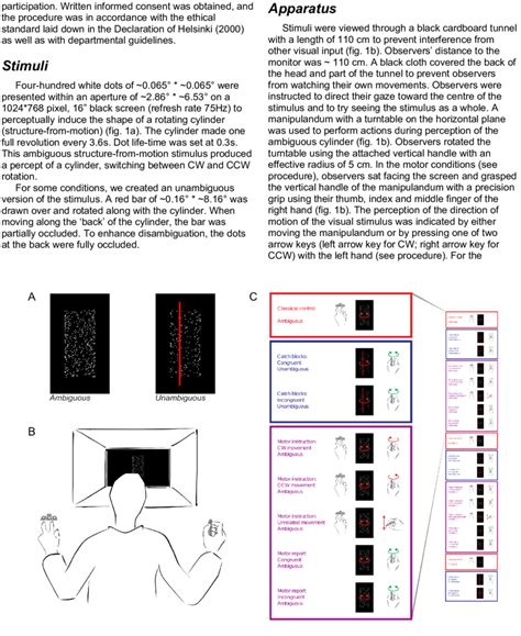 Stimuli Setup And Conditions A Visual Structure From Motion Stimuli