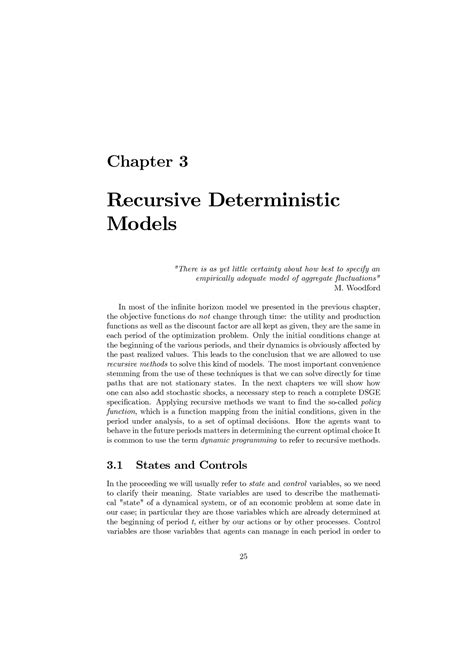 Chapter 3 Recursive Deterministic Models Chapter 3 Recursive Deterministic Models There Is
