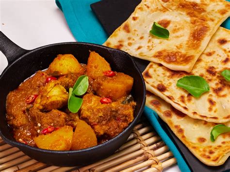 Chicken Red Curry W Roti Canai Online Recipe The Maya Kitchen