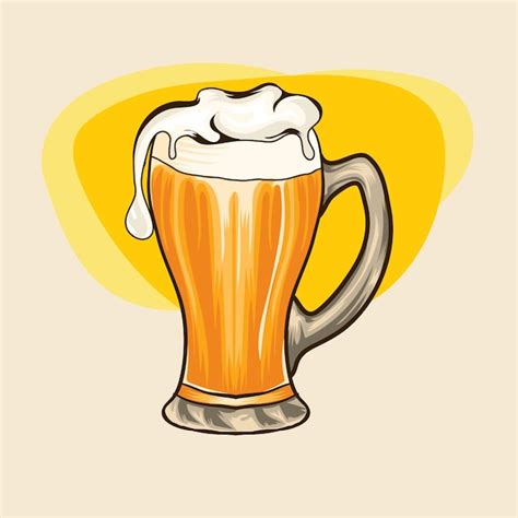Premium Vector Beer Mug Vector Illustration