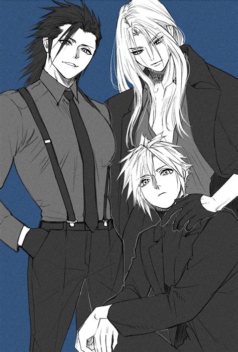 Cloud Strife Sephiroth And Zack Fair Final Fantasy And 2 More Drawn