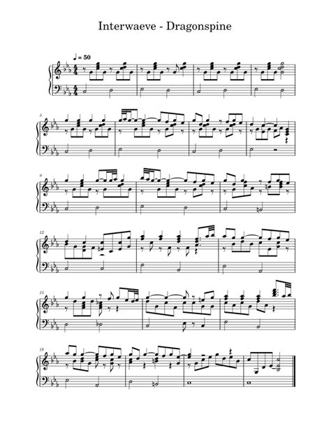 Interwaeve Dragonspine Interwaeve Dragonspine Sheet Music For