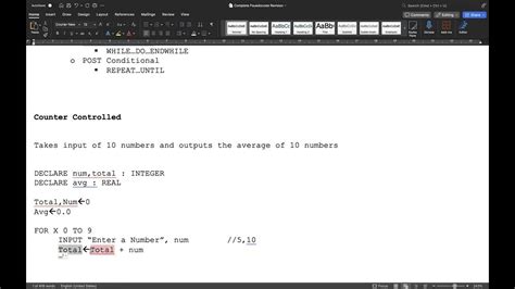 As Paper 2 Pseudocode Revision Part 3 Youtube