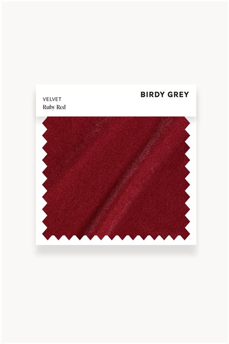 Swatch Velvet In Ruby Red Birdy Grey