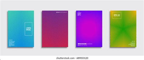 Minimal Covers Design Cool Halftone Gradients Stock Vector Royalty