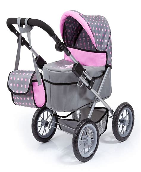 Bayer Design Dolls Grey Pink Dots Trendy Pram Macys