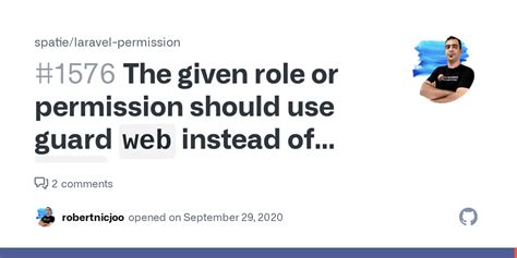 The Given Role Or Permission Should Use Guard `web` Instead Of `xxxx