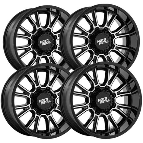 4 Moto Metal Mo810 Legacy 20x9 8x6 5 20 Black Machined Wheels Rims 20 Inch Ebay