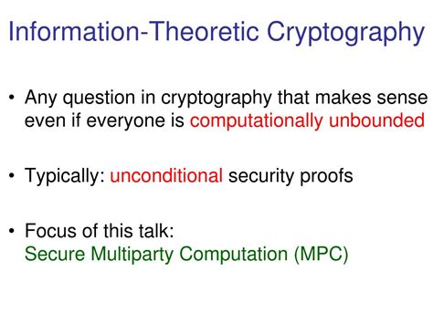 Ppt The Complexity Of Information Theoretic Secure Computation