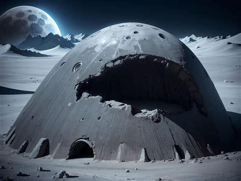 눈 덮인 표면에 있는 작은 건물의 클로즈업 Seaart Ai