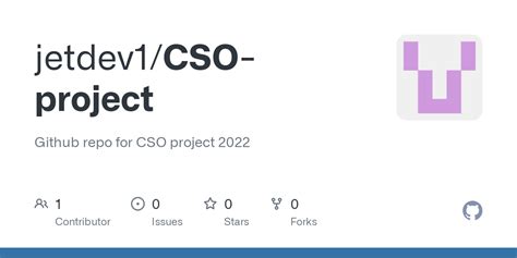 Github Jetdev1 Cso Project Github Repo For Cso Project 2022