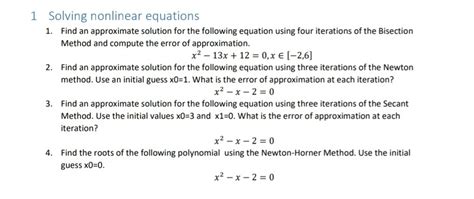 solved solving nonlinear equations 1 find an approximate