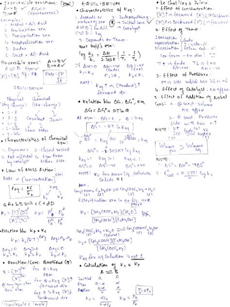 Equilibrium Short Notes Pdf Chemical Compounds Analytical Chemistry