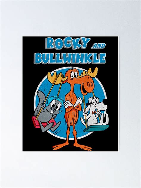 Music Retro Vintage Rocky And Bullwinkle Ts Music Fans Poster For