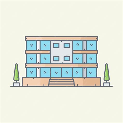 Premium Vector Apartment Building Vector Illustration