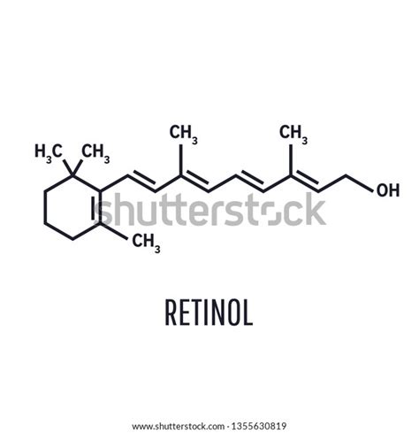 Vitamin Retinol Molecule Skeletal Formula Retinol Stock Vector Royalty