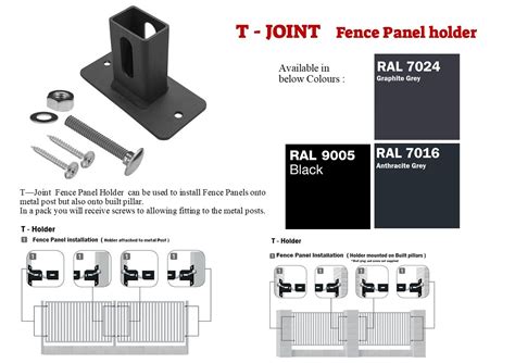 T Type Fence Panel Holder Joint The Cladding Store